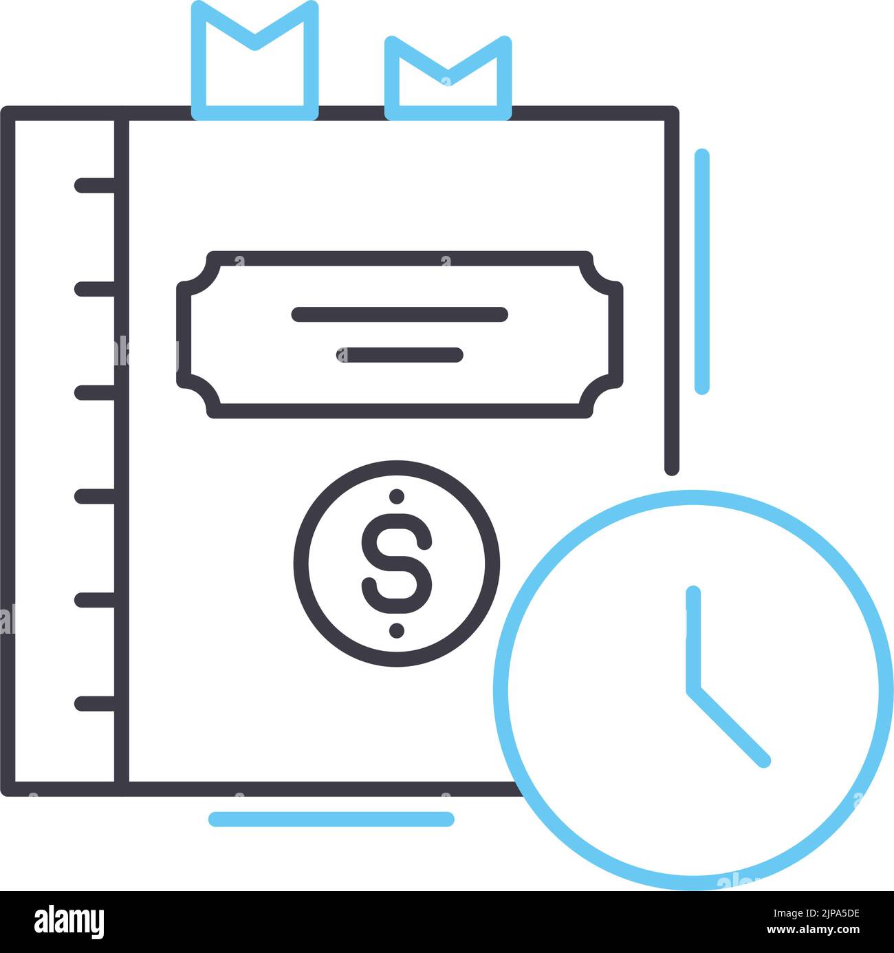 organizer line icon, outline symbol, vector illustration, concept sign ...