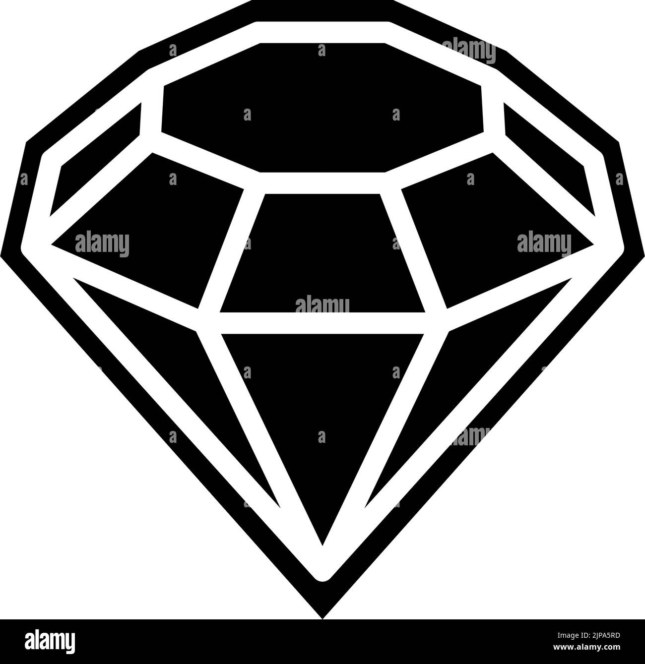 diamond slot game glyph icon vector illustration Stock Vector Image ...