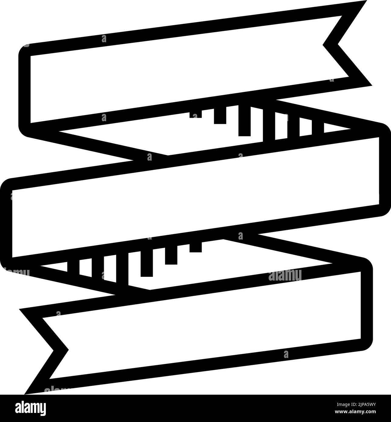 premium ribbon banner design line icon vector illustration Stock Vector ...