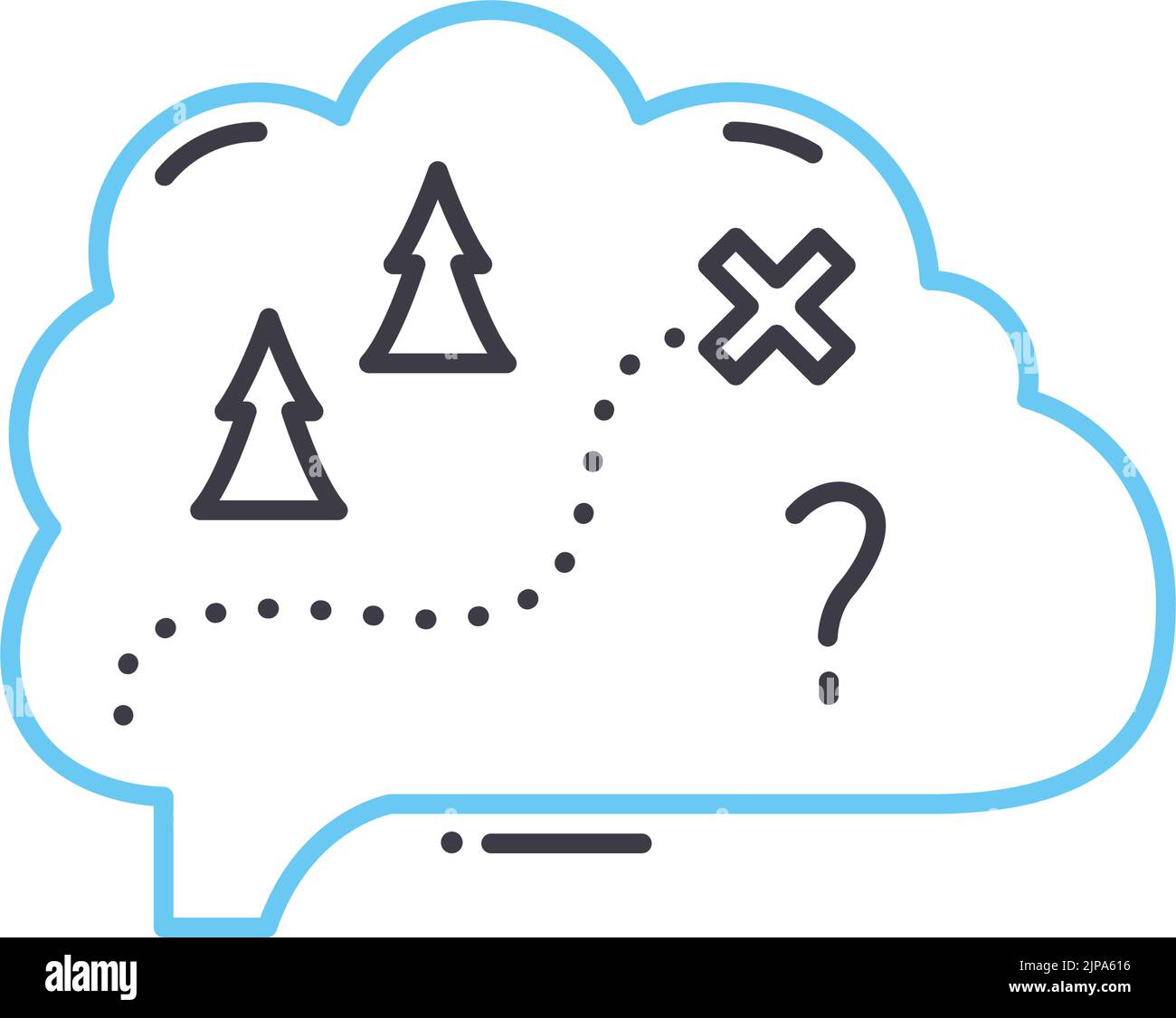 mind games line icon, outline symbol, vector illustration, concept sign ...