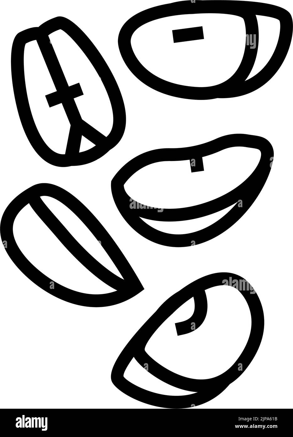 apple slice food cut line icon vector illustration Stock Vector Image ...