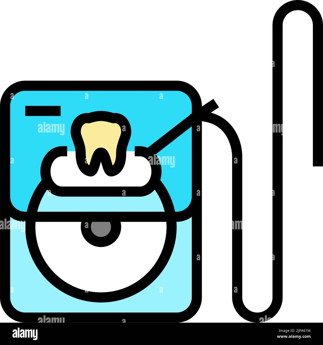 floss dental care color icon vector illustration Stock Vector Image ...