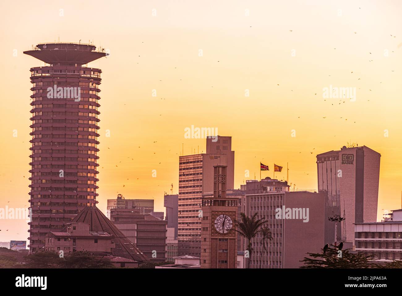 Nairobi Cityscape Capital City Of Kenya Modern Skyline Skyscrapers High ...