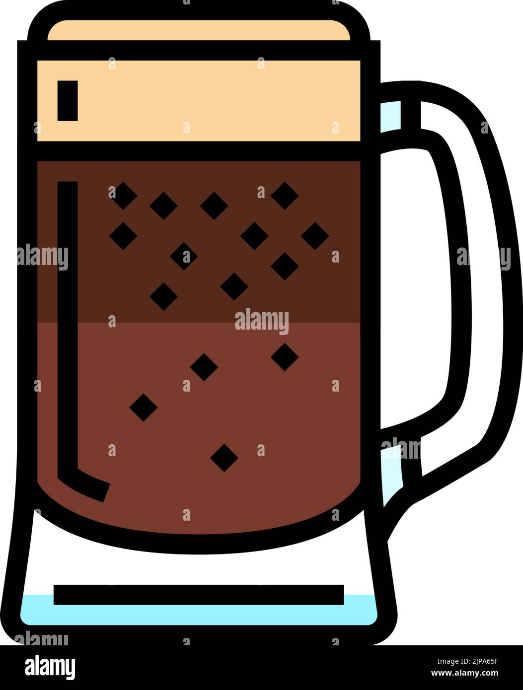 porter beer glass color icon vector illustration Stock Vector Image ...
