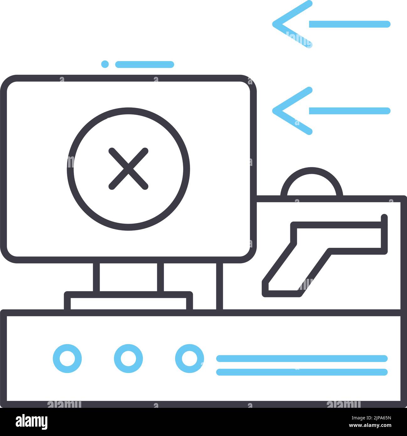 x-ray machine line icon, outline symbol, vector illustration, concept ...