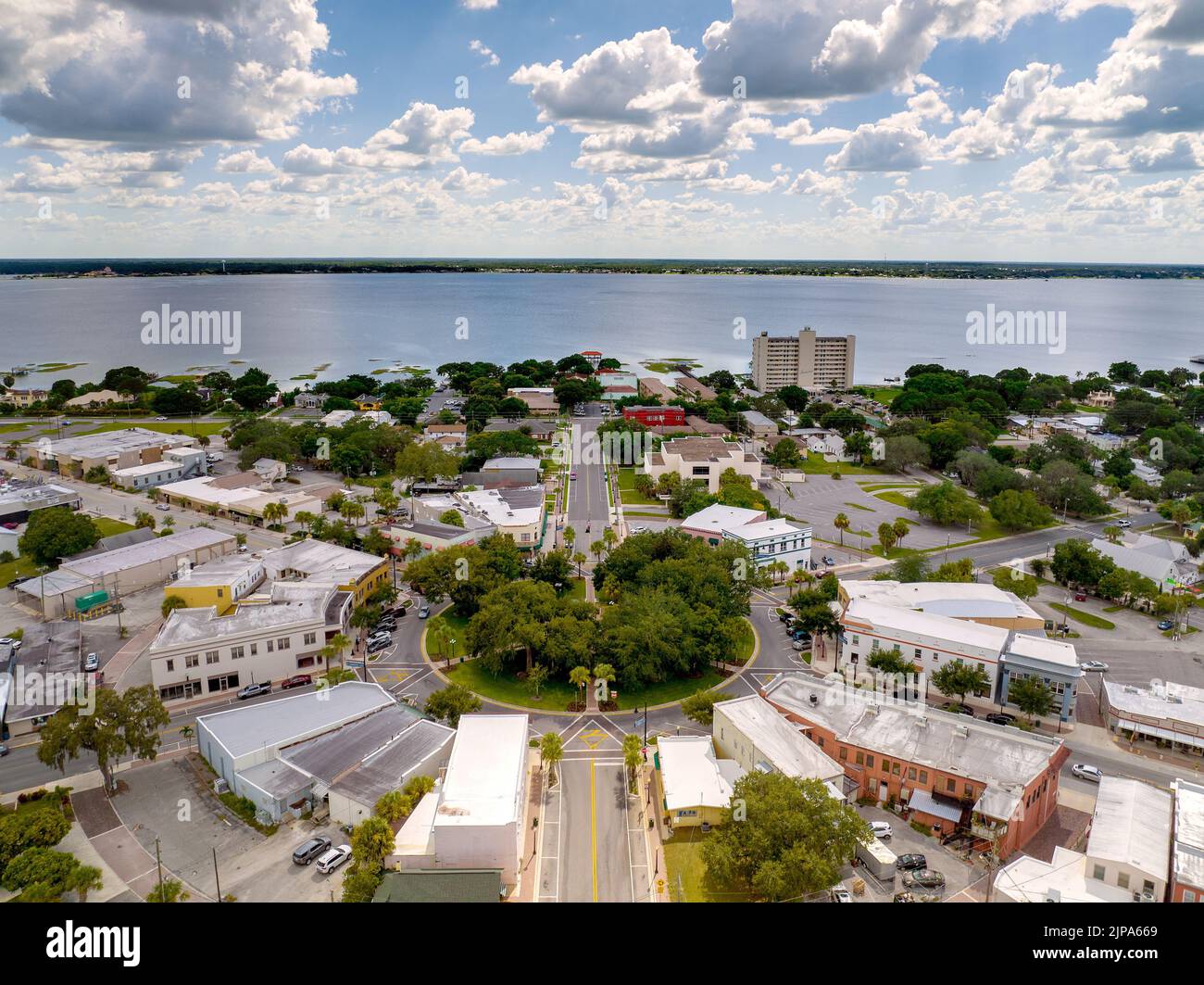 Aerial view of downtown Seabring Florida, July 6, 2022 Stock Photo - Alamy