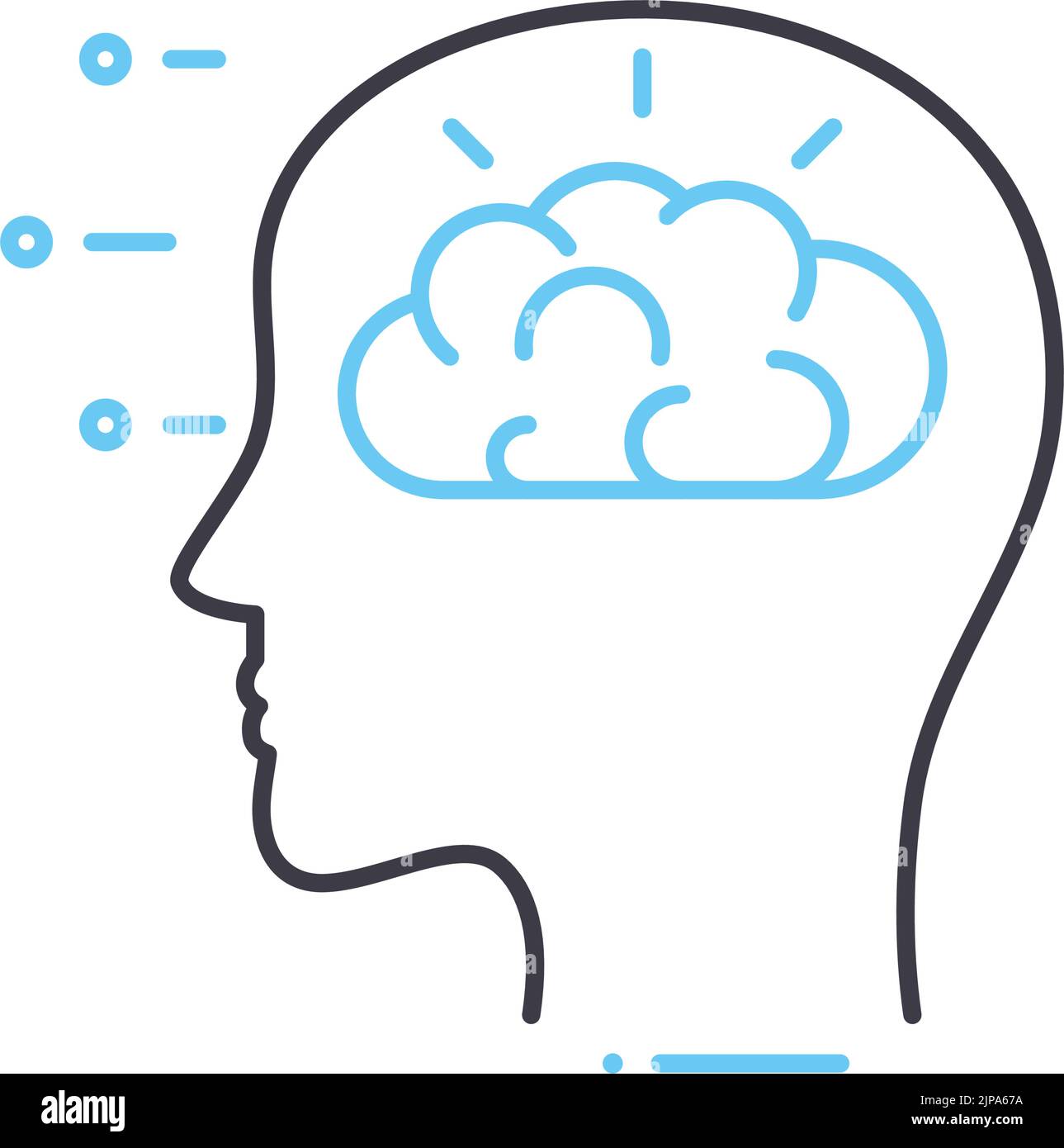 vision statement line icon, outline symbol, vector illustration ...