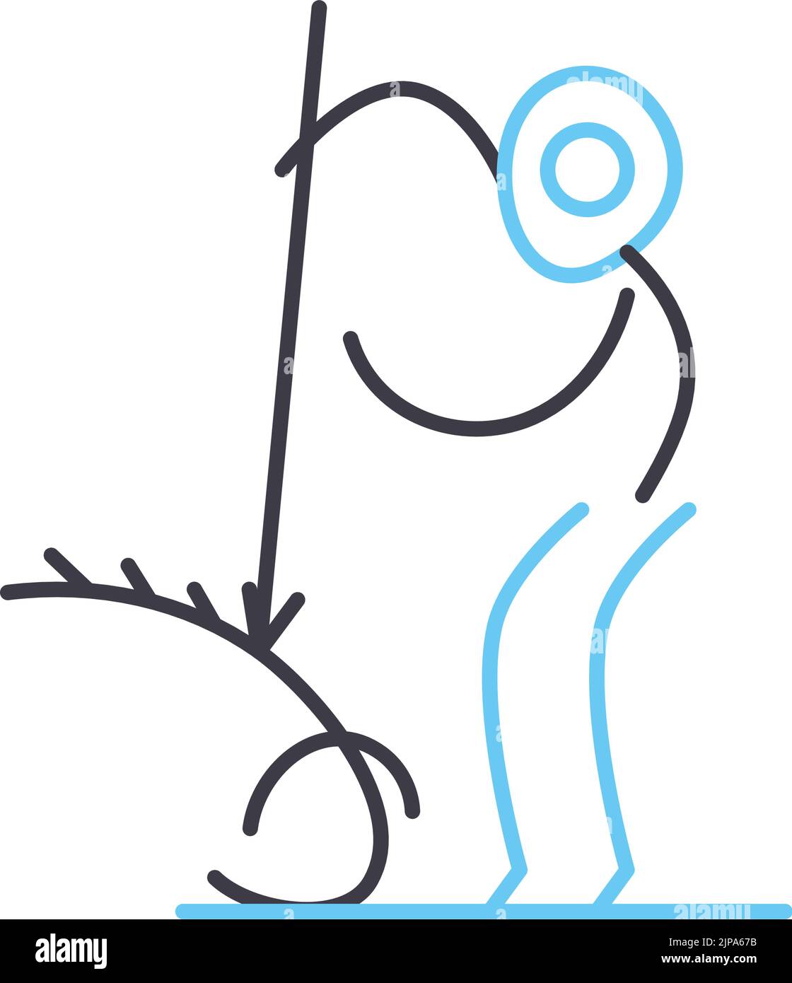 painting line icon, outline symbol, vector illustration, concept sign ...