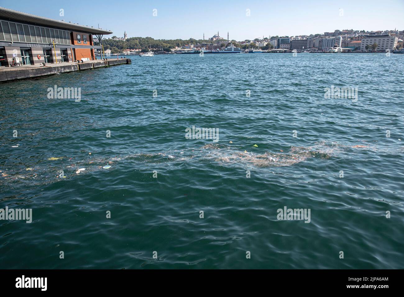 Istanbul, Turkey. 16th Aug, 2022. Disposable plastic waste is seen ...