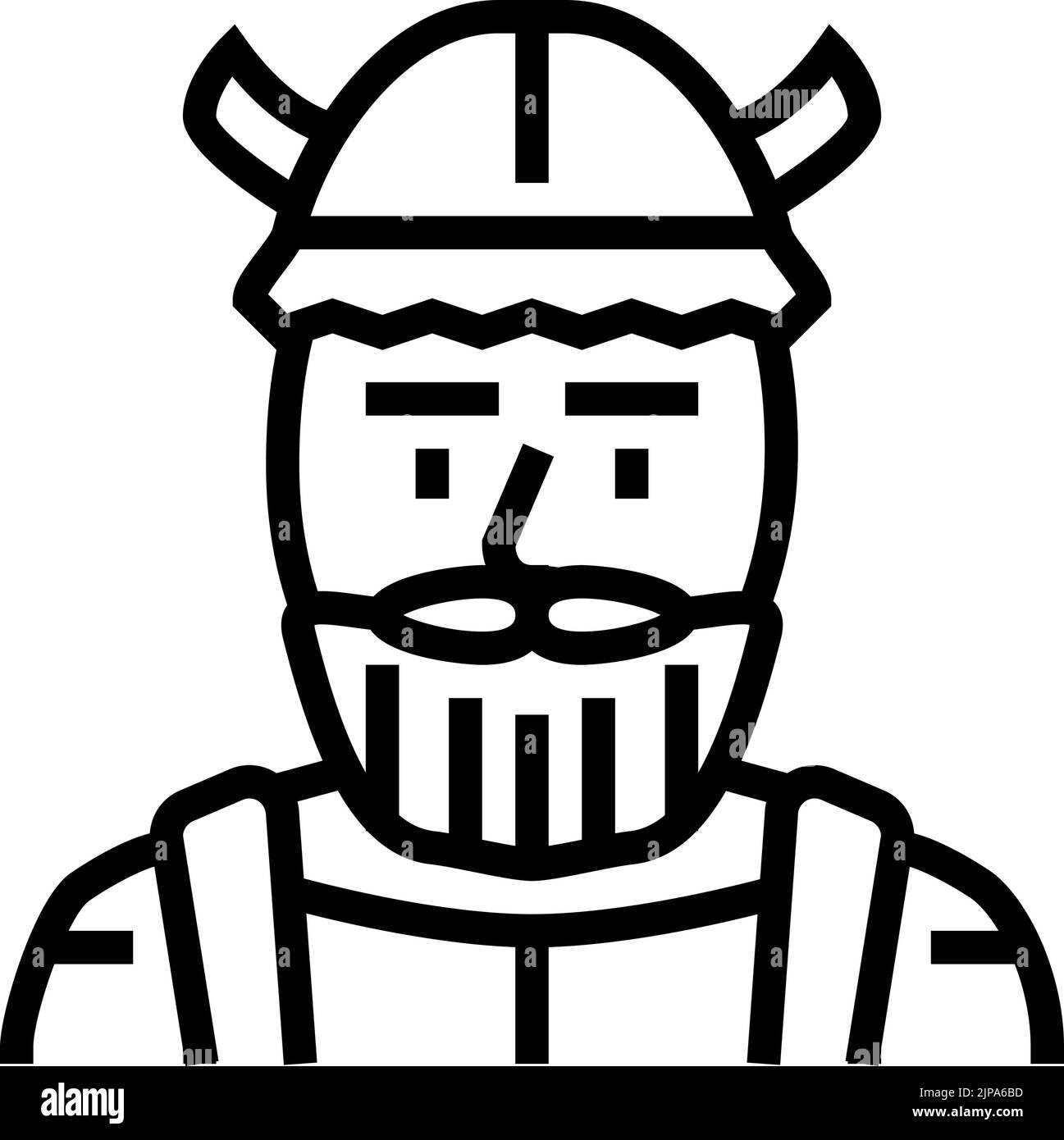 nordic viking medieval line icon vector illustration Stock Vector Image ...