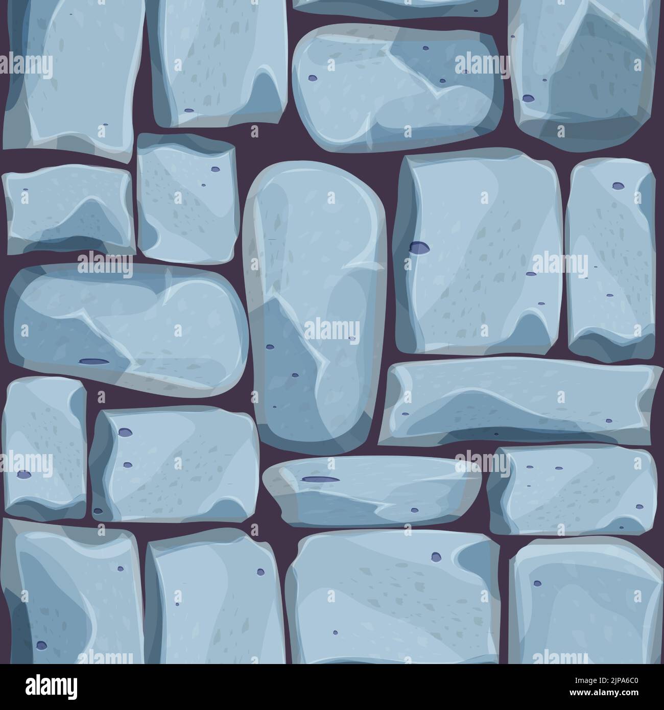 Stone wall from bricks, rock, game background in cartoon style ...