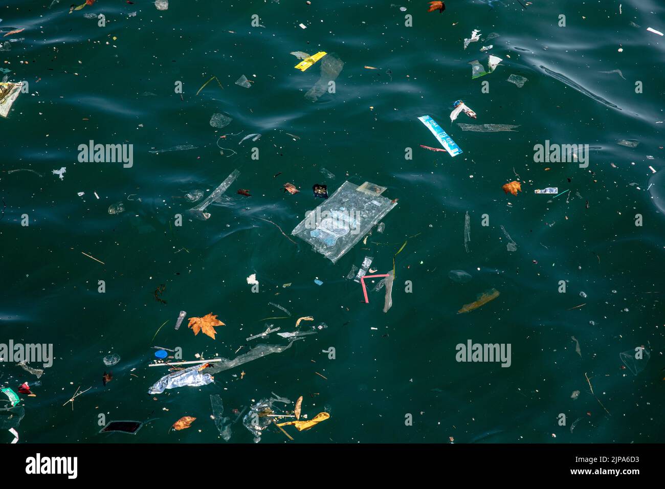 Istanbul, Turkey. 16th Aug, 2022. Disposable plastic waste is seen ...