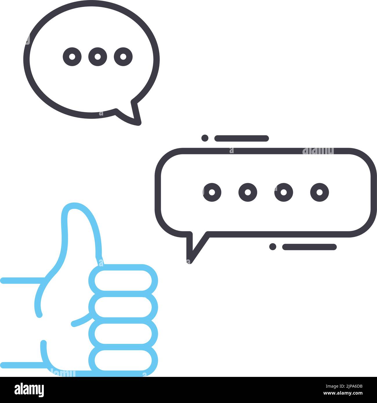 reviews line icon, outline symbol, vector illustration, concept sign ...