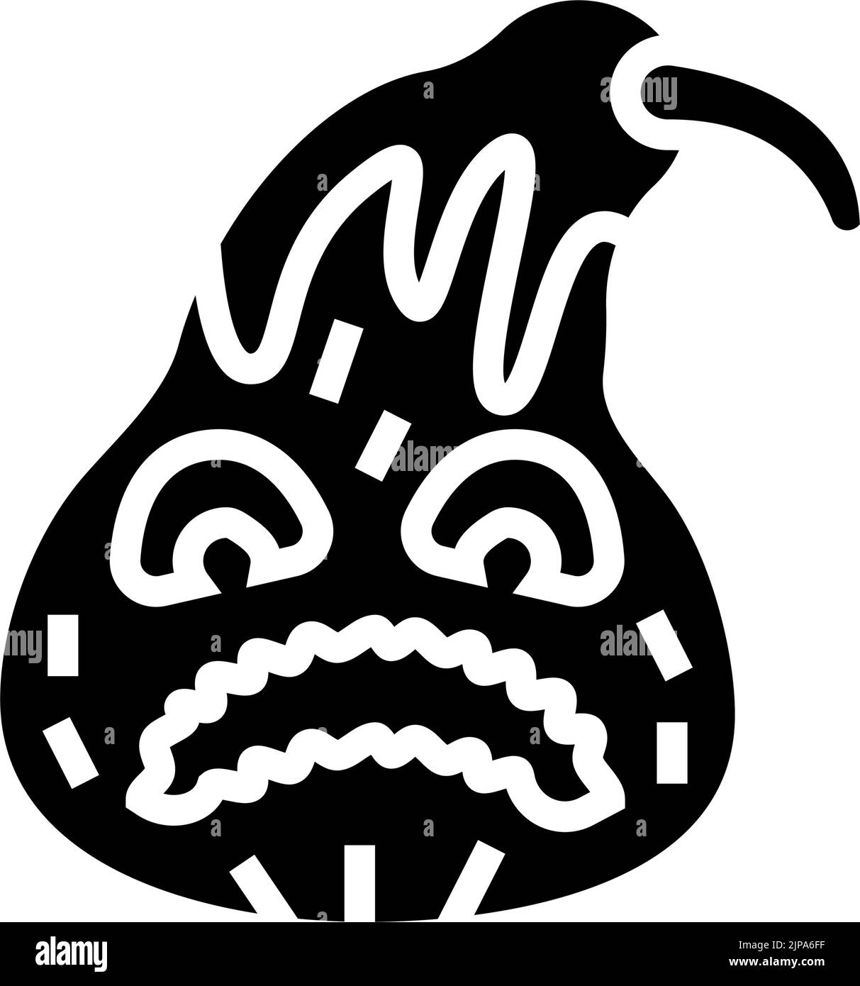 halloween pumpkin evil glyph icon vector illustration Stock Vector ...