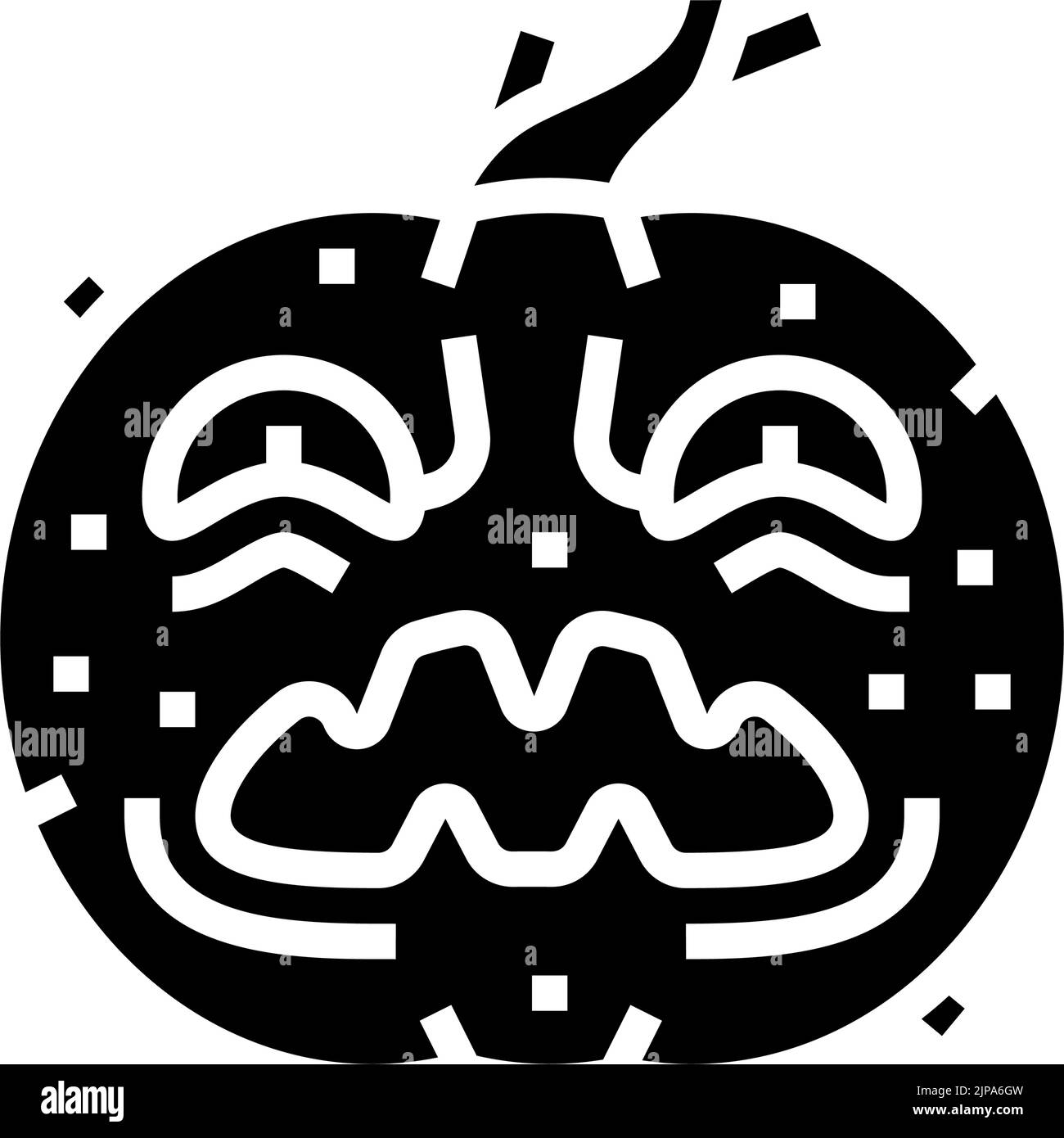 halloween pumpkin lantern glyph icon vector illustration Stock Vector ...