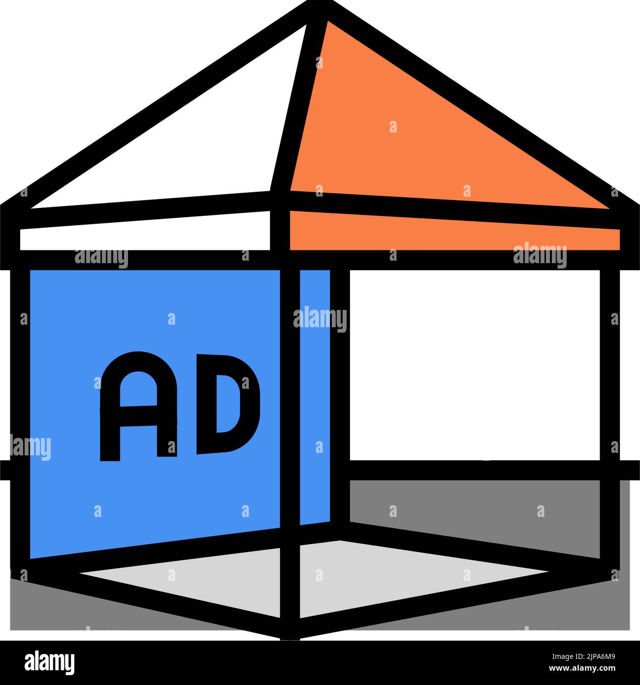 tent promotional color icon vector illustration Stock Vector Image ...