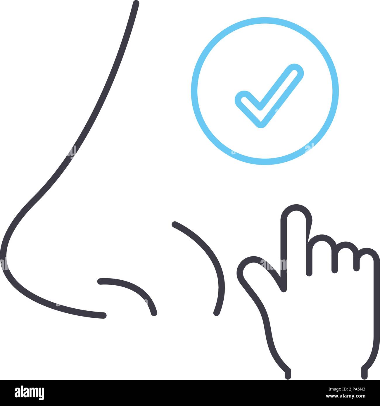 respiratory care line icon, outline symbol, vector illustration ...