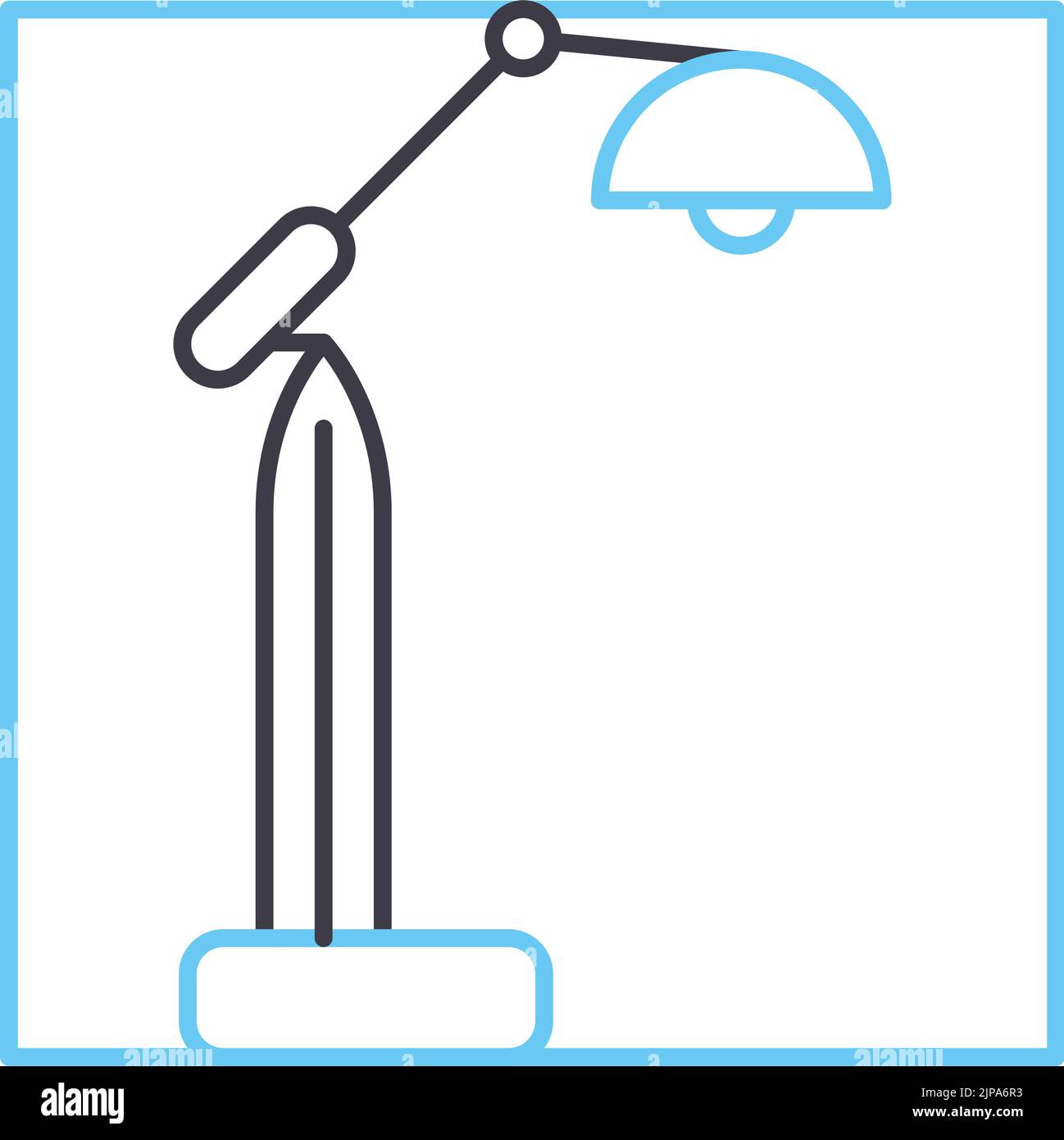 study lamp line icon, outline symbol, vector illustration, concept sign ...