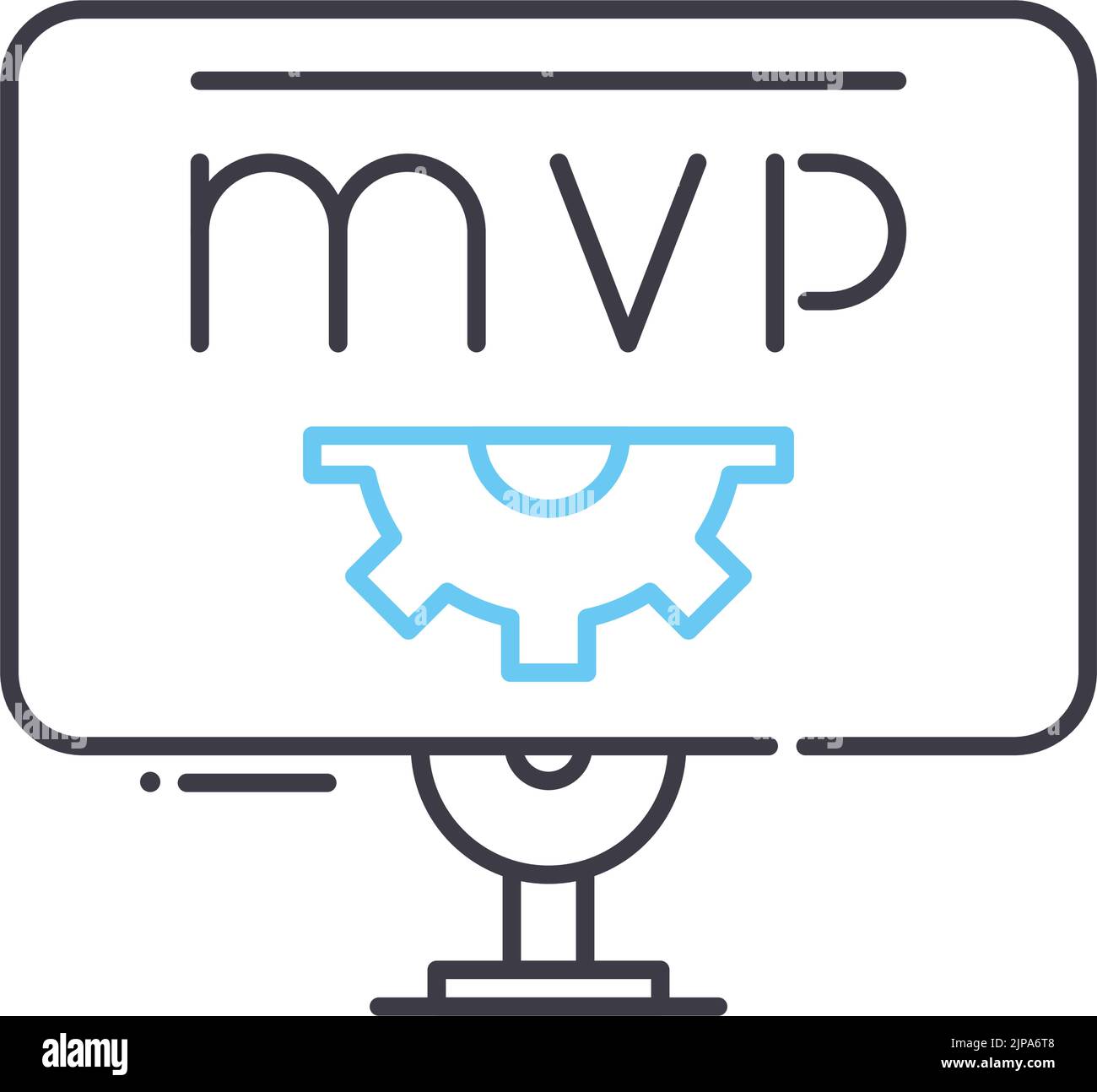 mvp minimum viable product line icon, outline symbol, vector ...