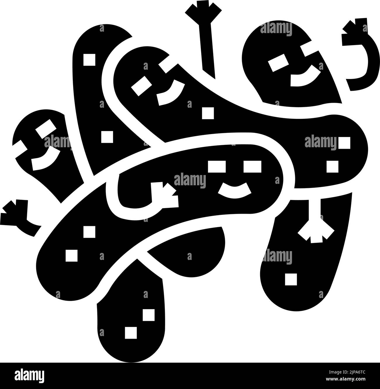 bacillus bacteria virus glyph icon vector illustration Stock Vector ...