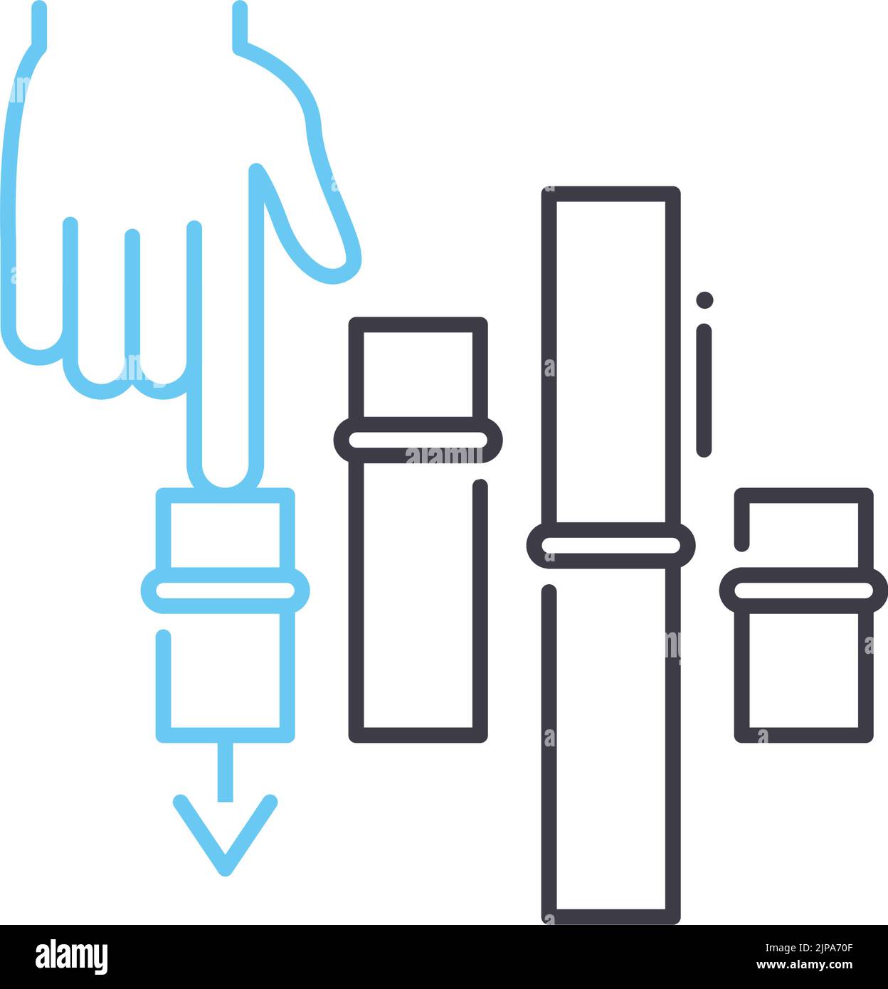 Market Data Manipulation Line Icon Outline Symbol Vector Illustration