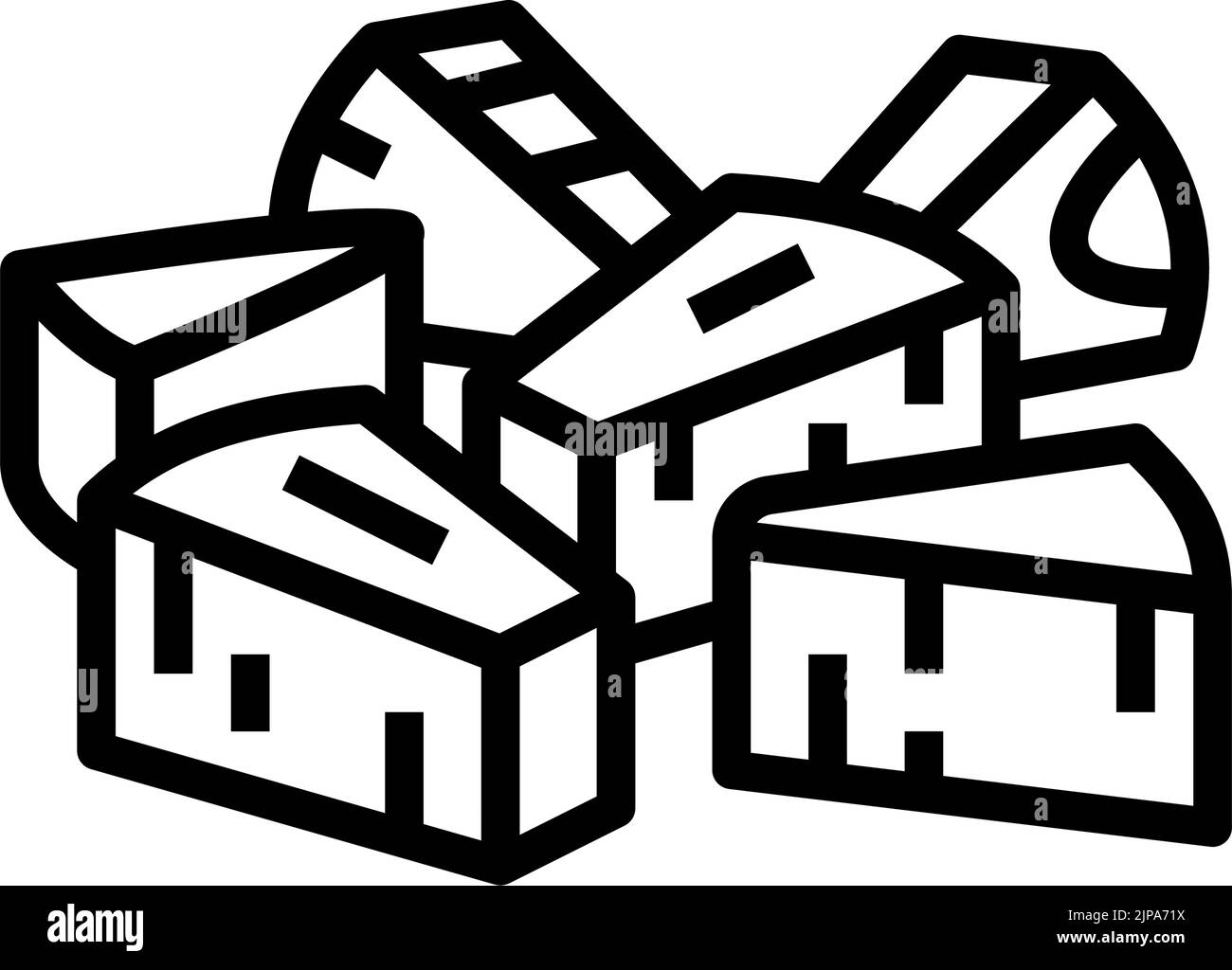 pineapple slices line icon vector illustration Stock Vector Image & Art ...