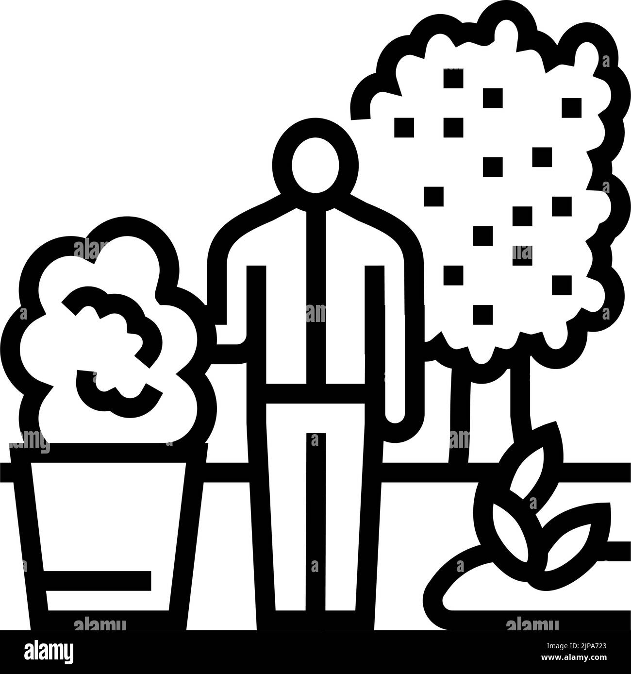 Professional lawn care maintenance Black and White Stock Photos ...