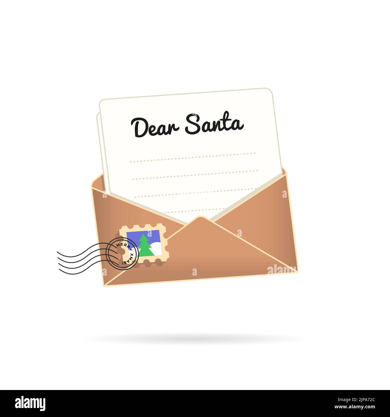 Letter envelope santa claus Cut Out Stock Images & Pictures - Alamy