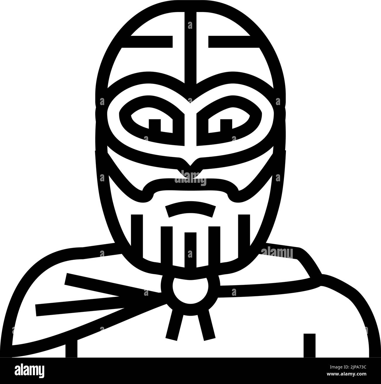 sweden viking medieval line icon vector illustration Stock Vector Image ...