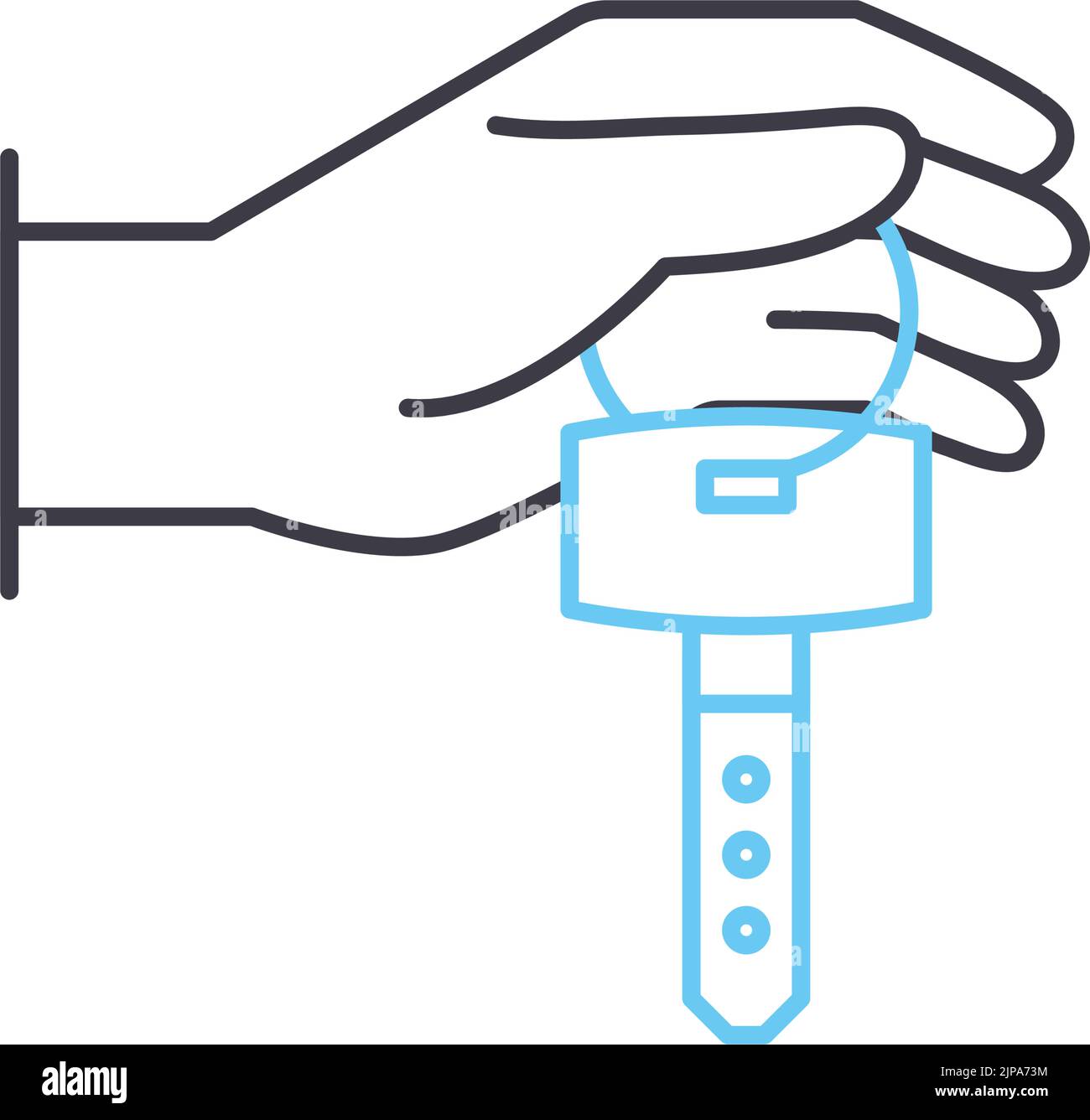 keys line icon, outline symbol, vector illustration, concept sign Stock ...