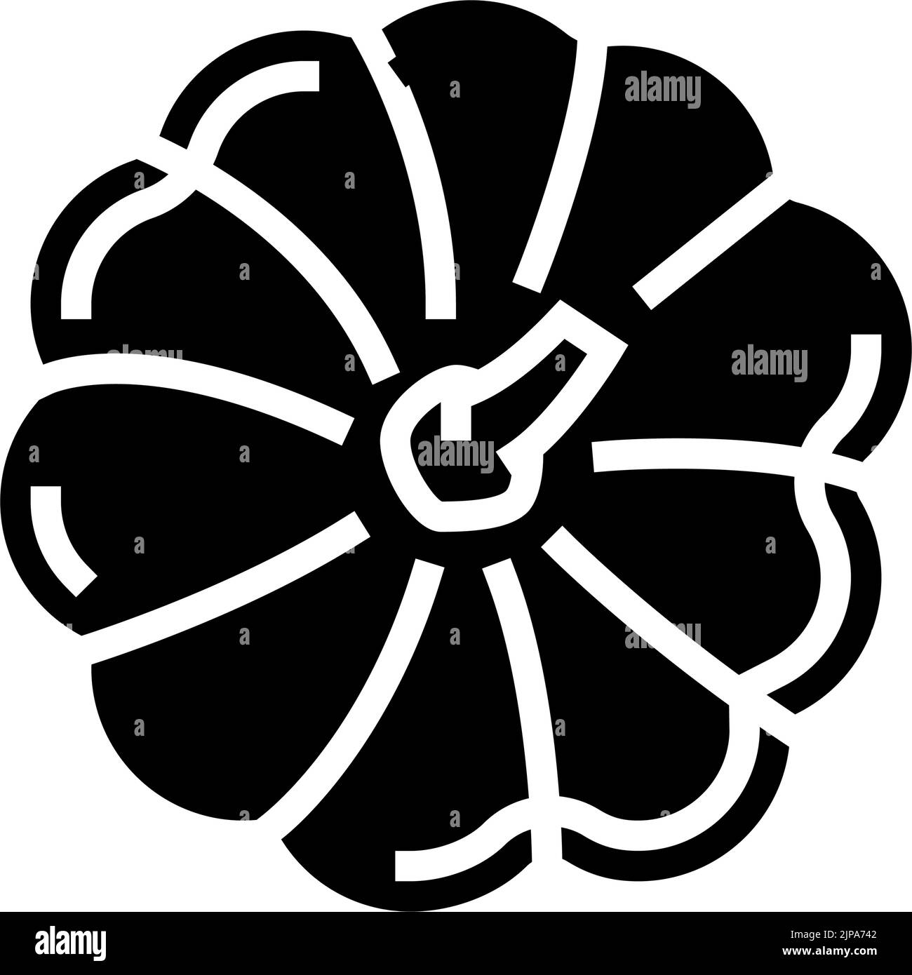 pumpkin top view glyph icon vector illustration Stock Vector Image ...