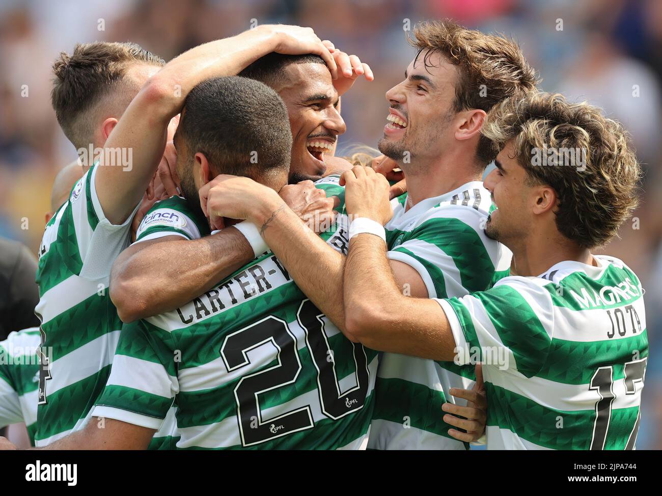 Celtic’s Moritz Jenz celebrates scoring their side's third goal of the ...