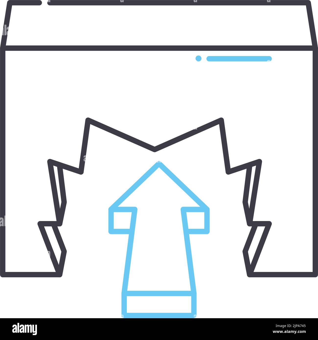 to overcome line icon, outline symbol, vector illustration, concept ...
