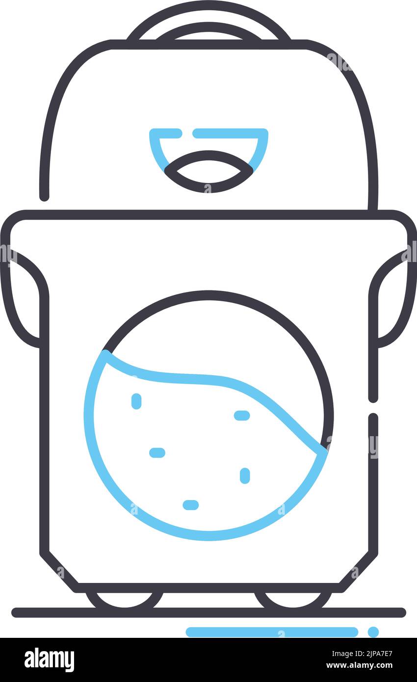 vacuum cleaner line icon, outline symbol, vector illustration, concept ...