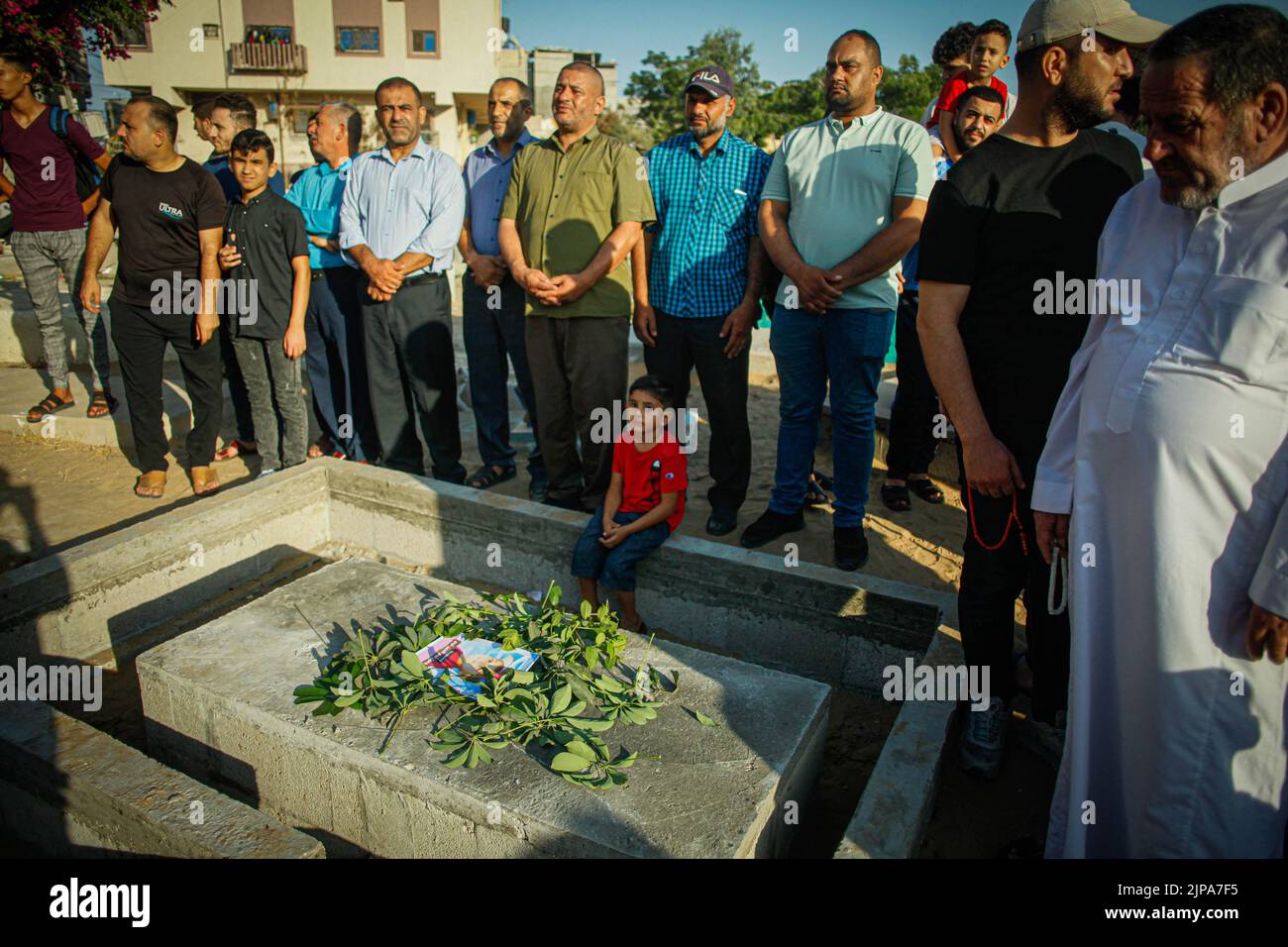 Gaza Strip, August 16, 2022. Najm family sit-in at the site of the ...