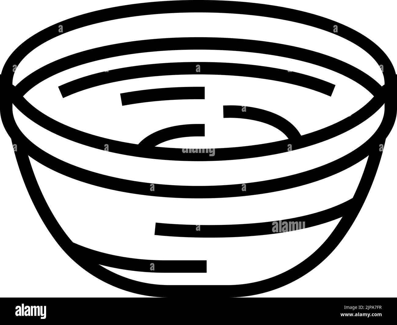 bowl soy sauce food line icon vector illustration Stock Vector Image ...