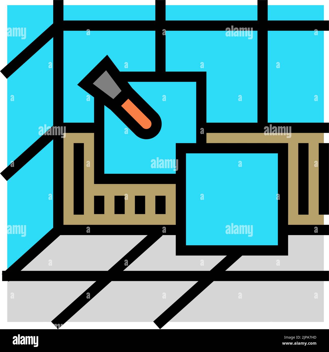 tiling bathroom color icon vector illustration Stock Vector Image & Art ...