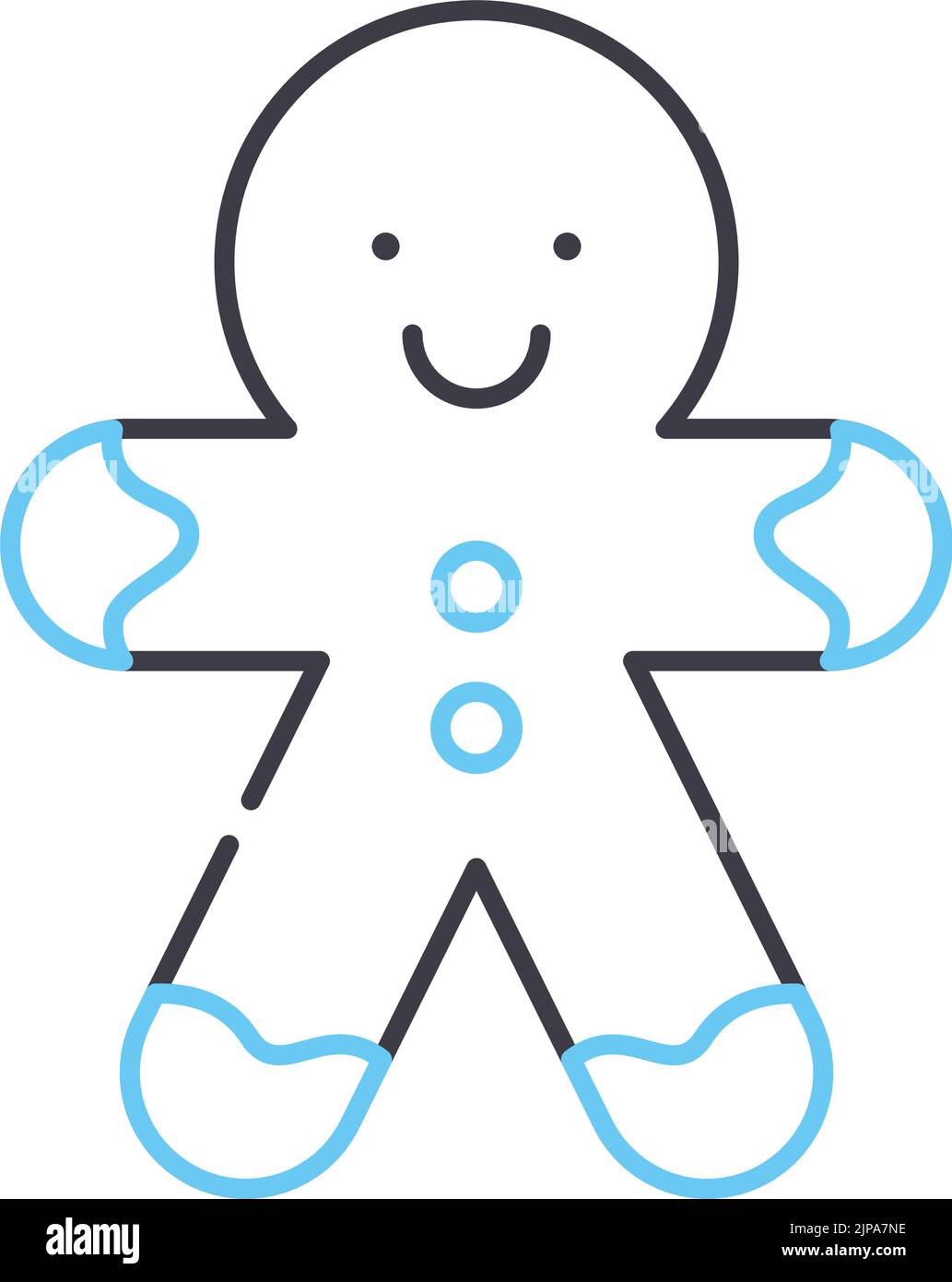 Gingerbread man outline vector hi-res stock photography and images - Alamy