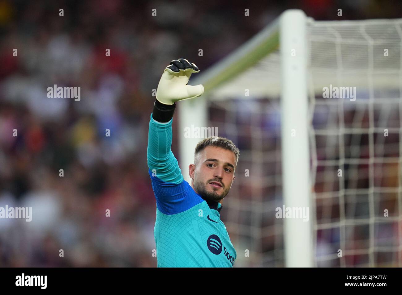 Arnau Tenas of FC Barcelona during the Joan Gamper trophy match between ...