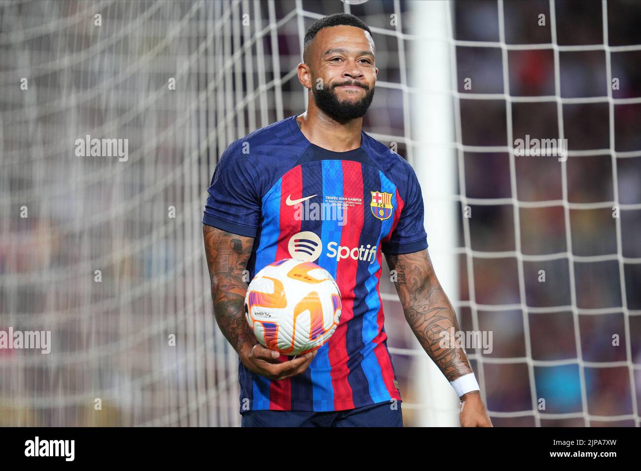 Memphis Depay of FC Barcelona during the Joan Gamper trophy match ...