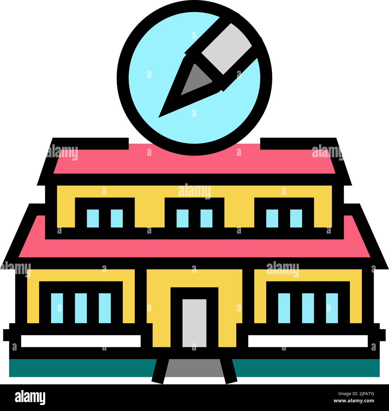 custom home interior design color icon vector illustration Stock Vector ...