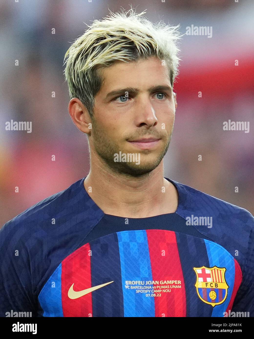 Sergi Roberto of FC Barcelona during the Joan Gamper trophy match ...