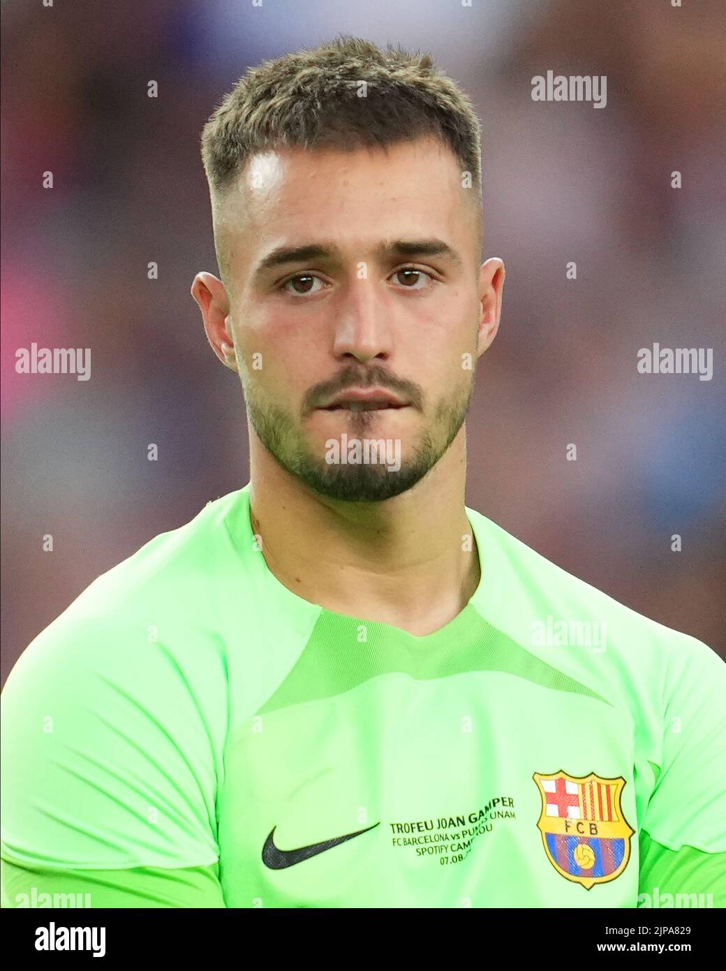 Arnau Tenas of FC Barcelona during the Joan Gamper trophy match between ...