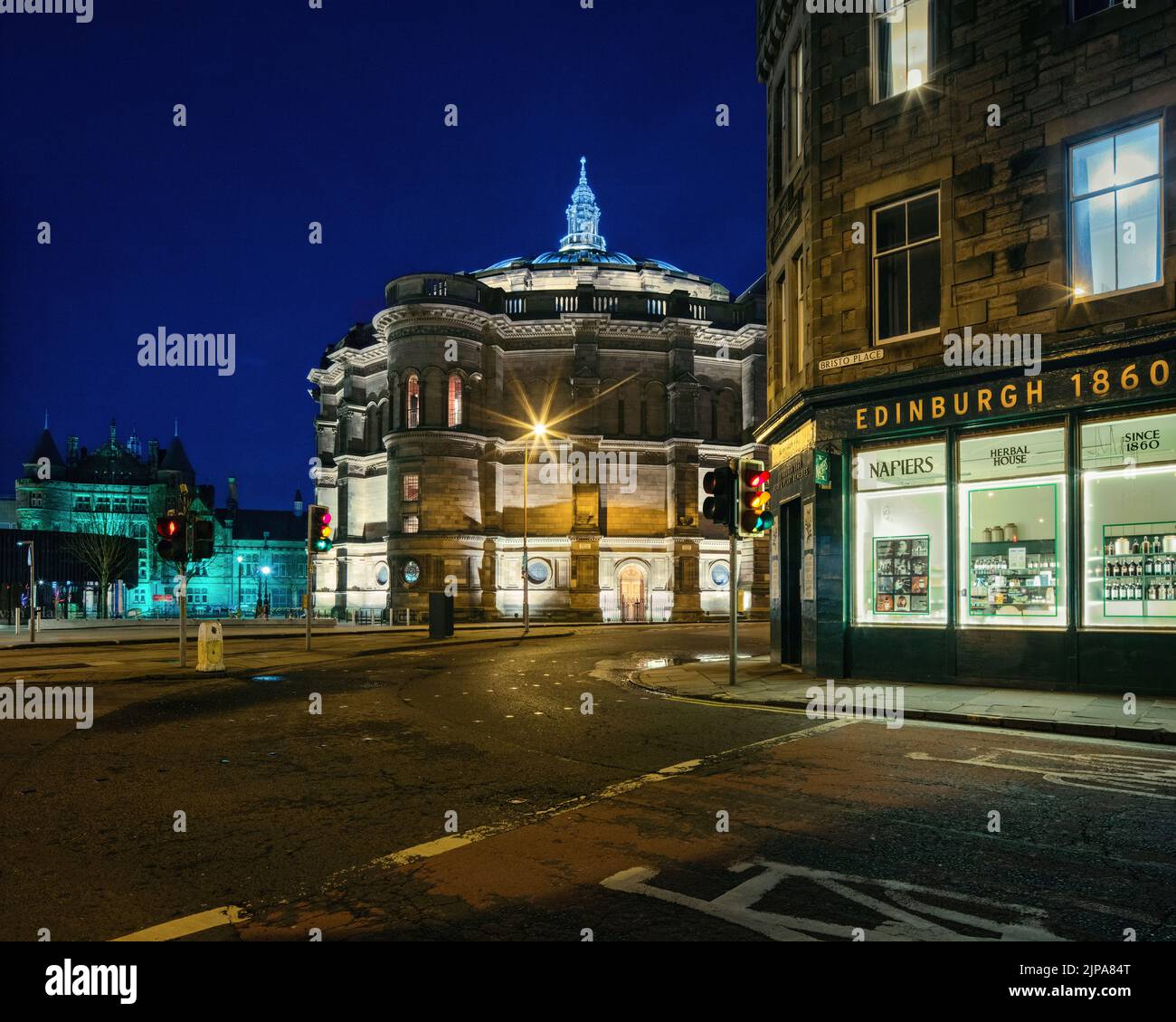 Panoramic View of the capital city of Scotland - Edinburgh Stock Photo ...