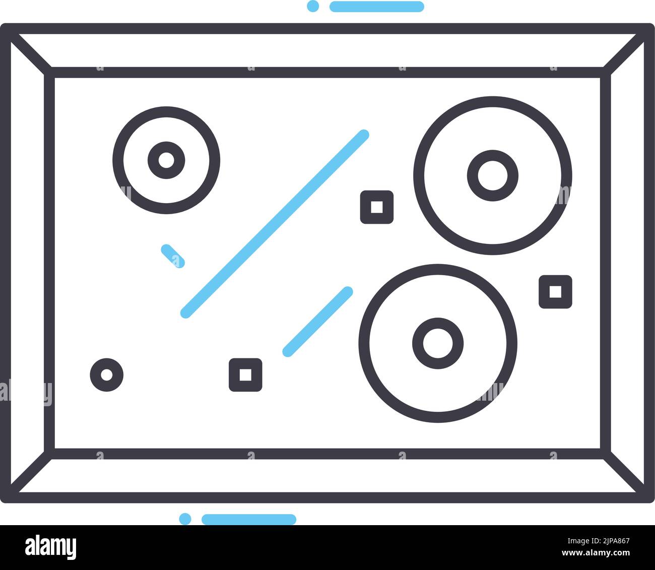 interior picture line icon, outline symbol, vector illustration ...