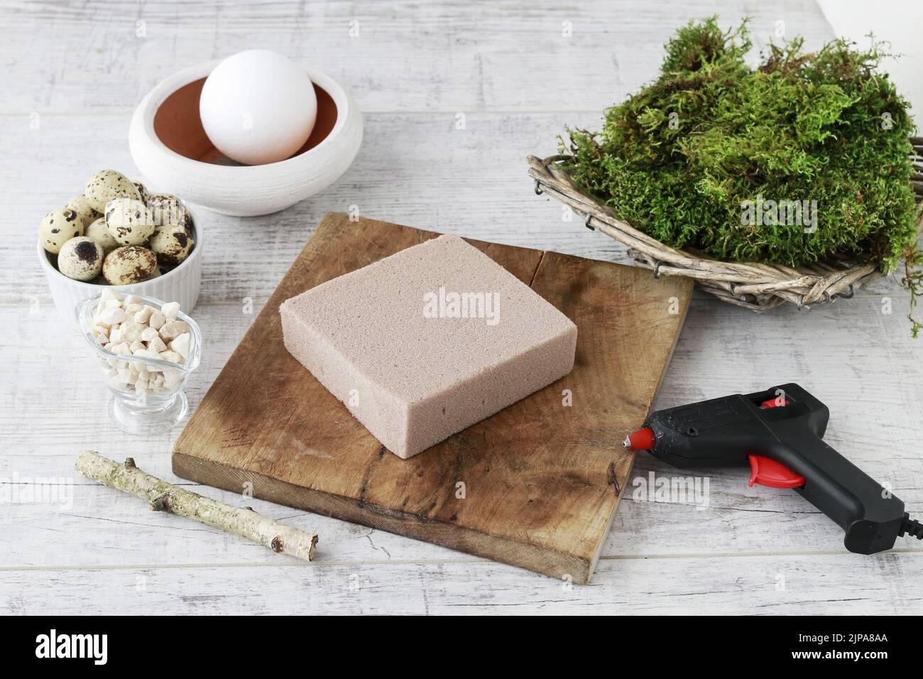 Florist at work: How to make beautiful Easter decoration in tree shape ...