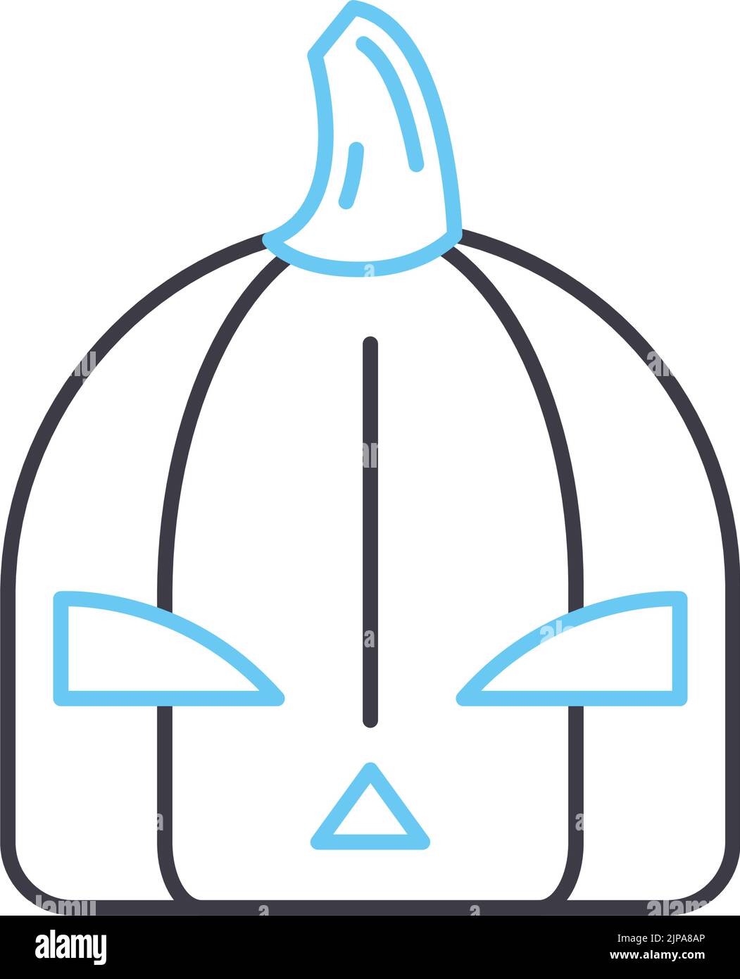 halloween mask line icon, outline symbol, vector illustration, concept ...