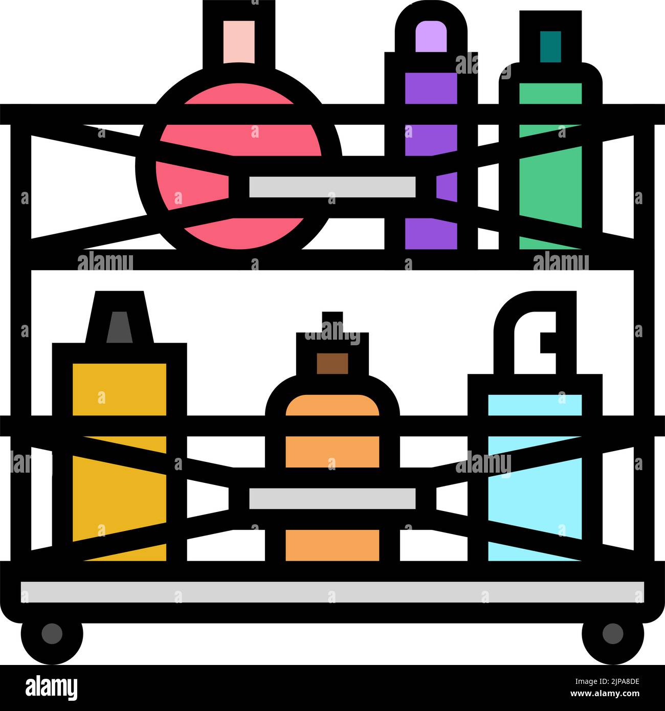 organizer perfume cosmetic color icon vector illustration Stock Vector ...