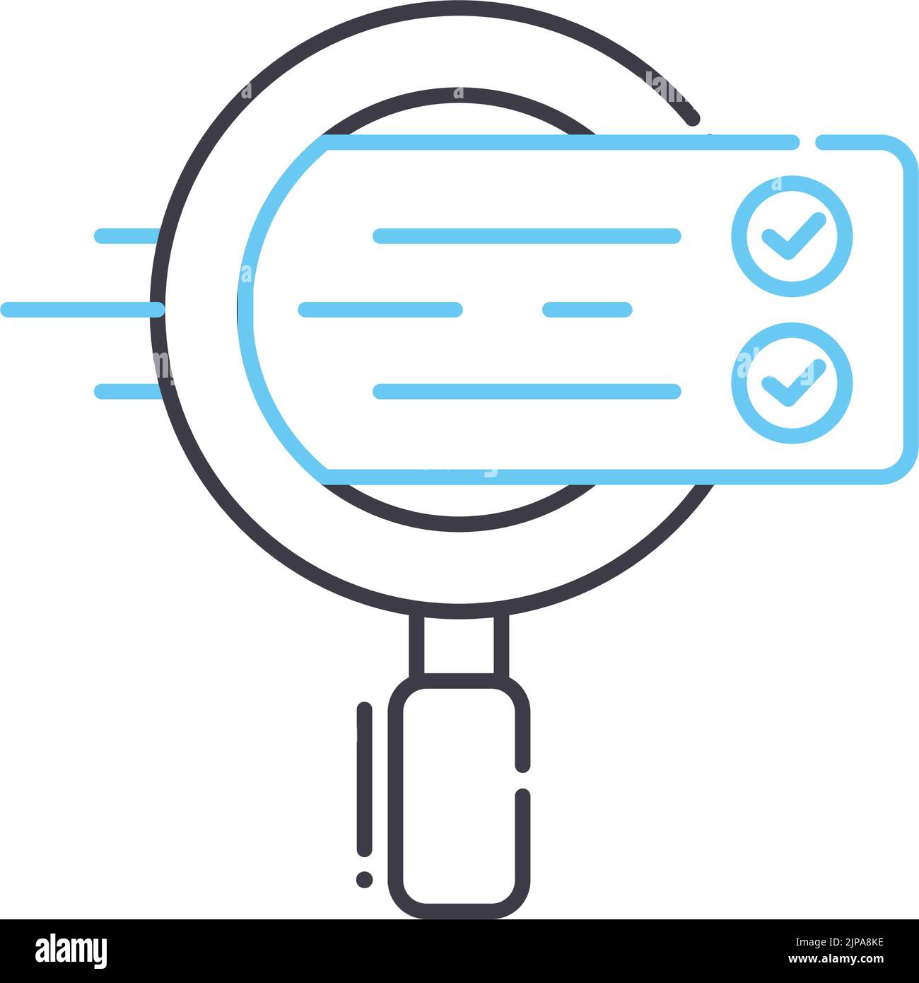personal evaluation line icon, outline symbol, vector illustration ...