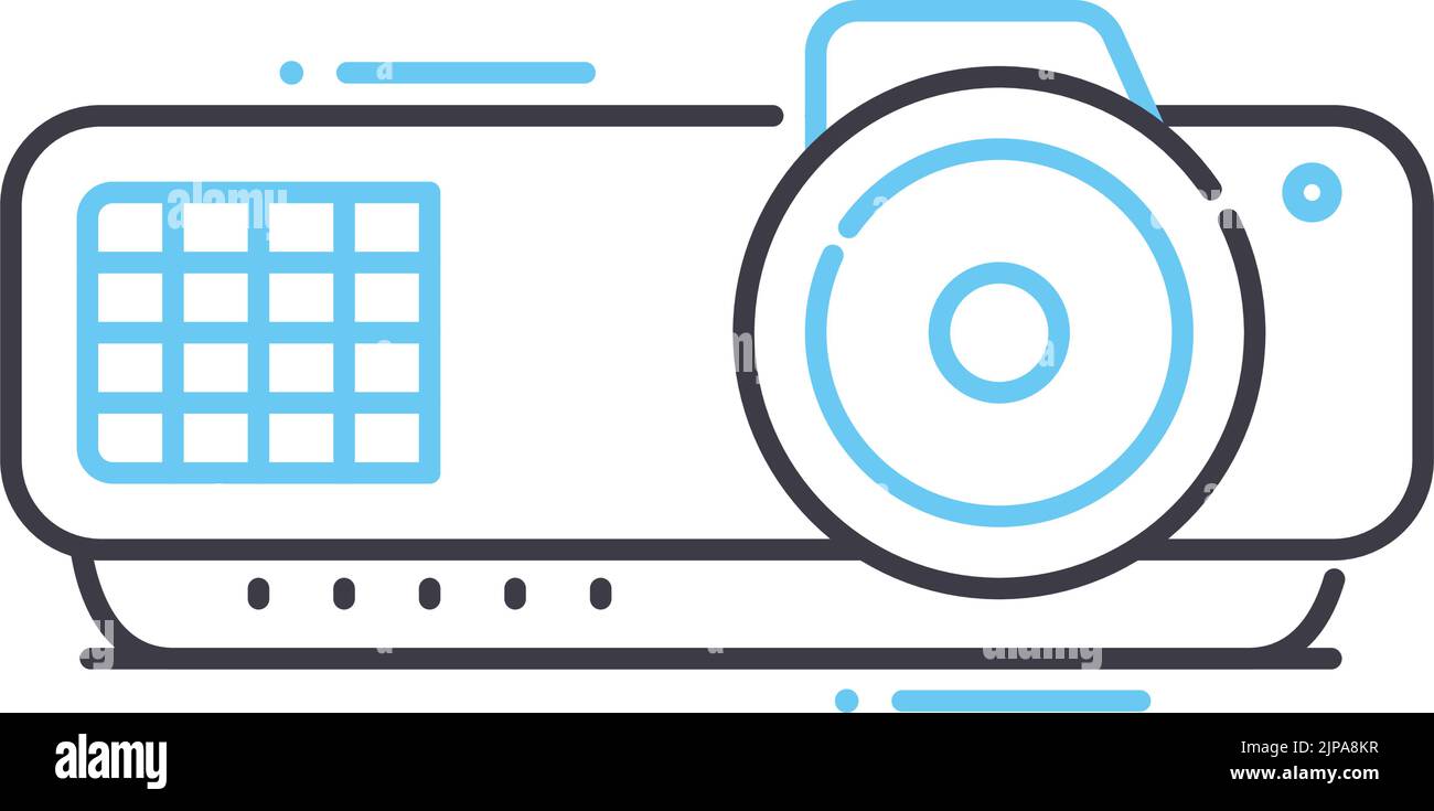 Searchlight icon black line Stock Vector Images - Alamy